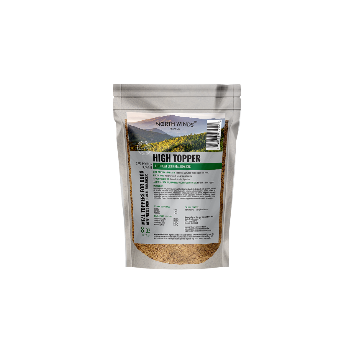 North Winds Premium High Topper Beef Freeze Dried Meal Enhancer for Do ...